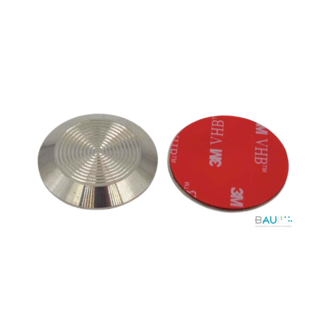 Botón Podotáctil de Acero Inoxidable con Adhesivo 3M, Ruta Accesible ...